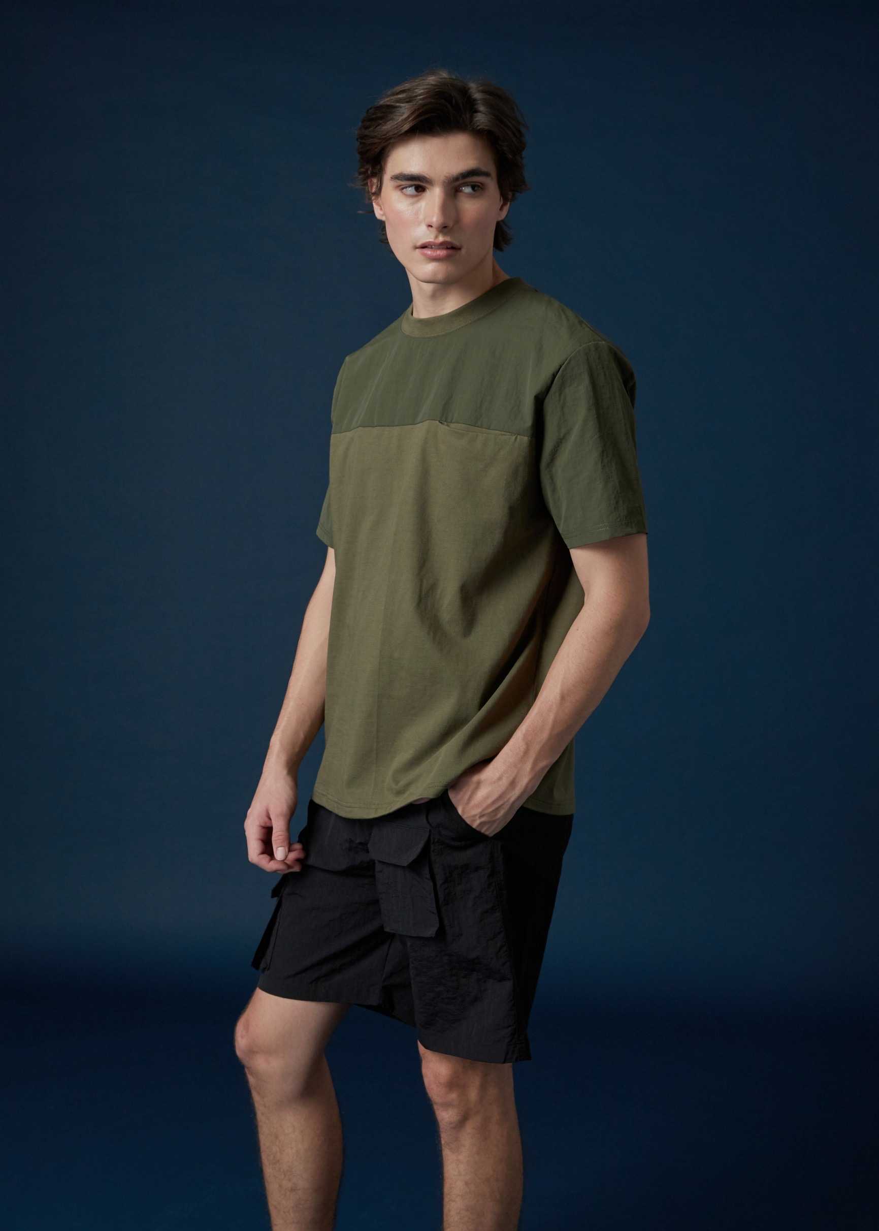 NYLON UTILITY TEE - OLIVE (Relaxed Fit) | LINE SHOPPING