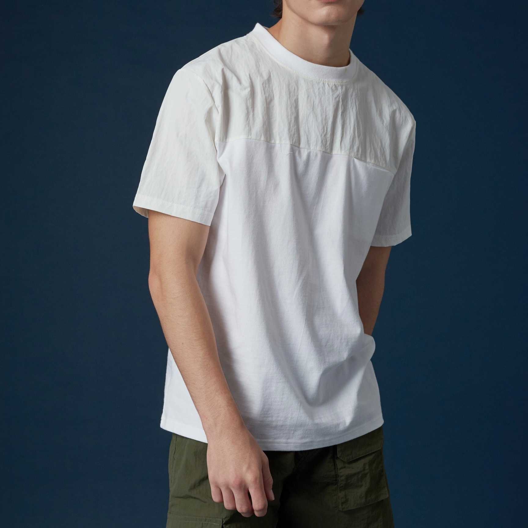 NYLON UTILITY TEE - WHITE (Relaxed Fit) | LINE SHOPPING