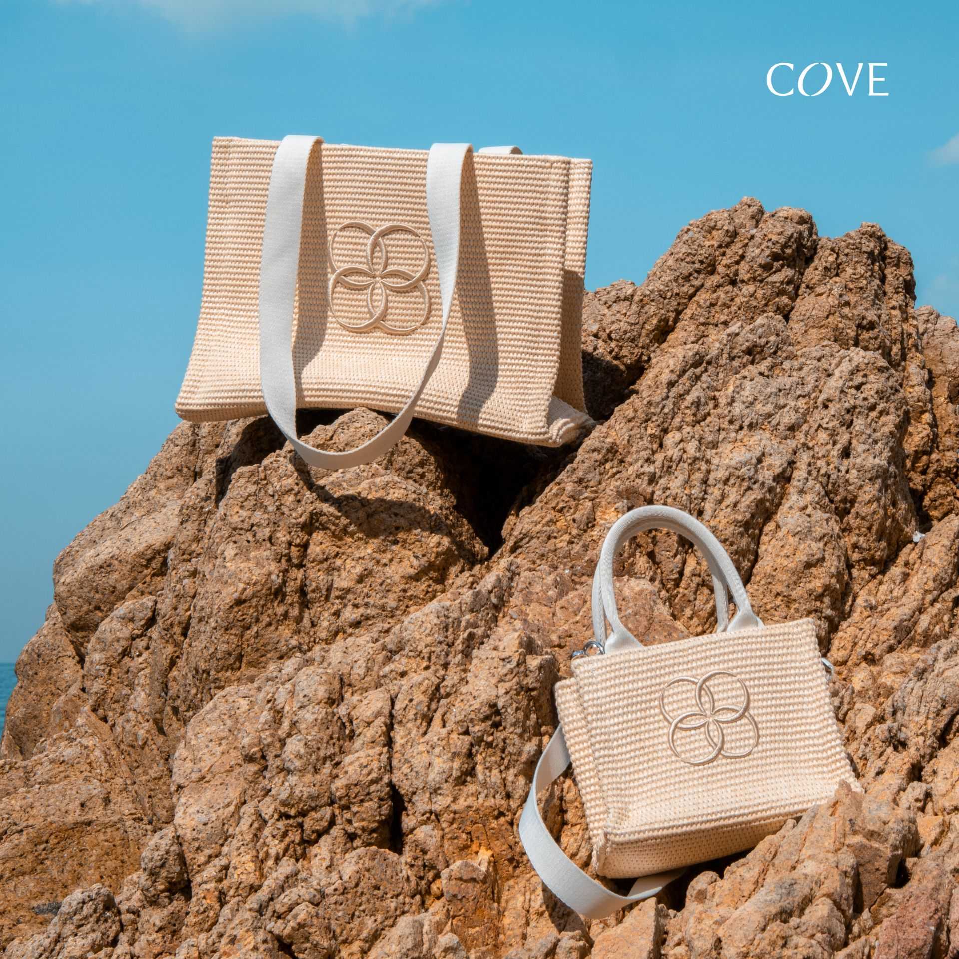 COVE Beach Tote & Mini Beach Tote กระเป๋าสะพายข้าง กระเป๋าไปทะเล มีช่อง ...