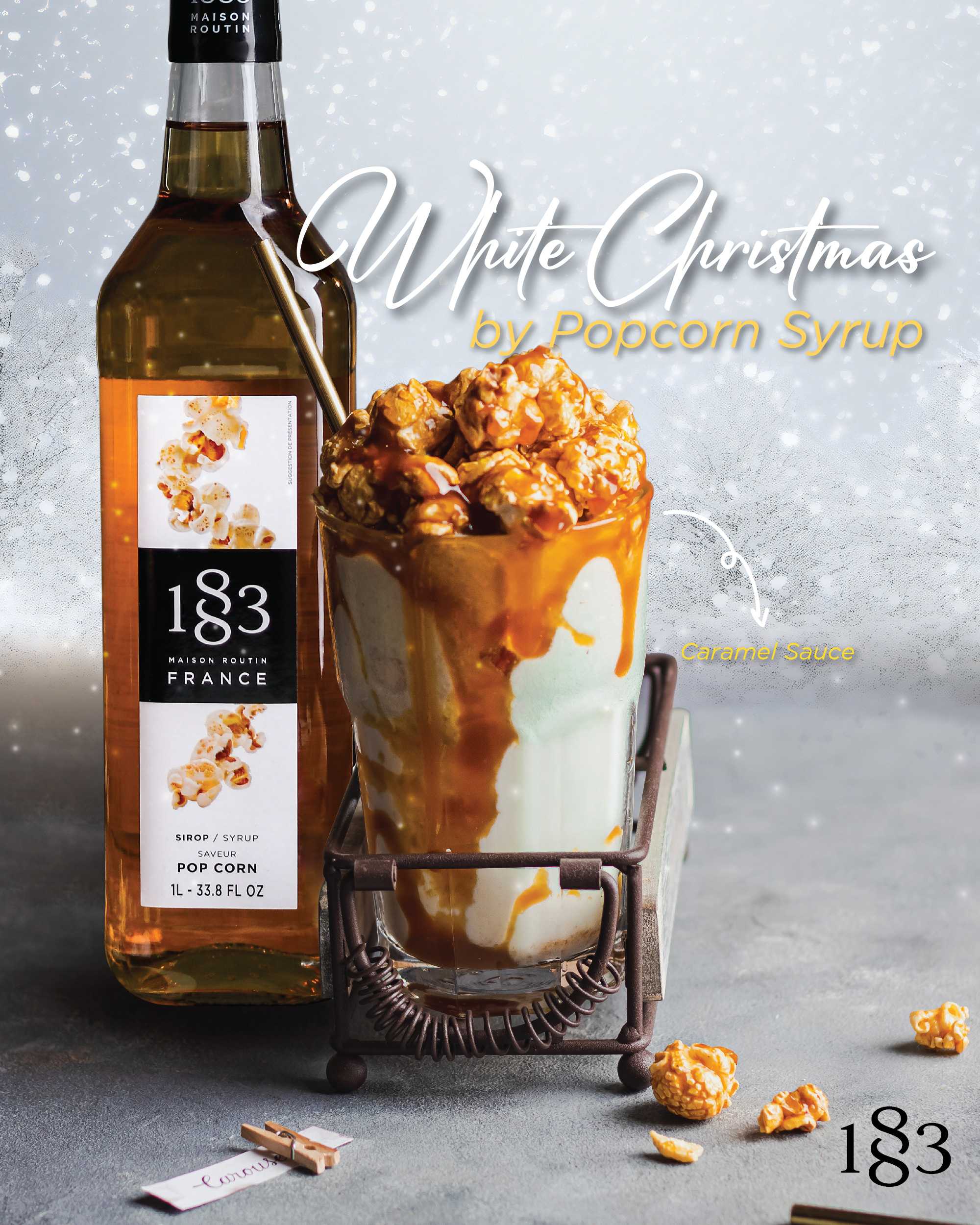 1883 POPCORN FLAVORED SYRUP 1000 ml. | LINE SHOPPING