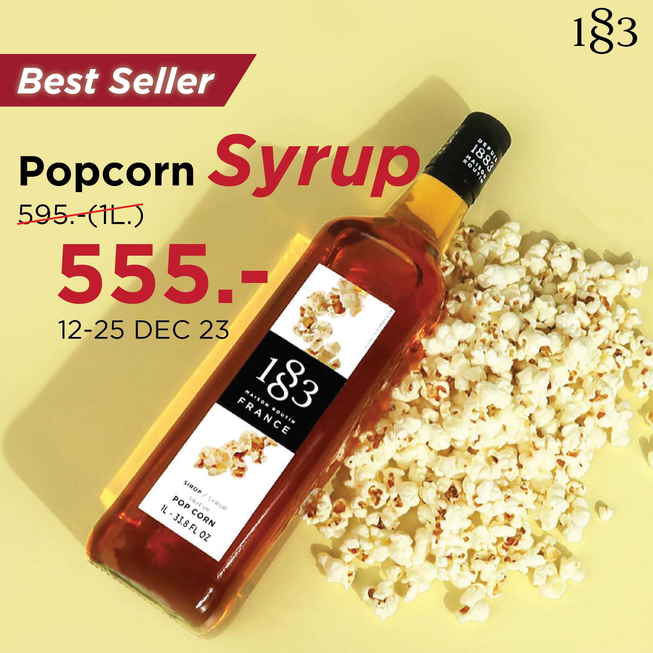 1883 POPCORN FLAVORED SYRUP 1000 ml. | LINE SHOPPING