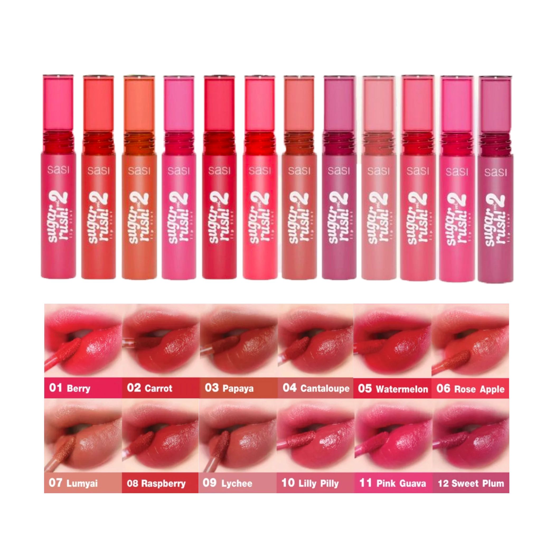 SASI Sugar Rush Lip Tint Vol.2 2g. ทินท์ผลไม้สีสวยฉ่ำ | LINE SHOPPING