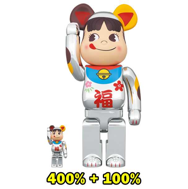 BE@RBRICK Lucky Cat Peko-chan Fuku Silver Plated 100% & 400% ( 招き猫 ペコちゃん 福 銀メッキ) (TC) | LINE ...