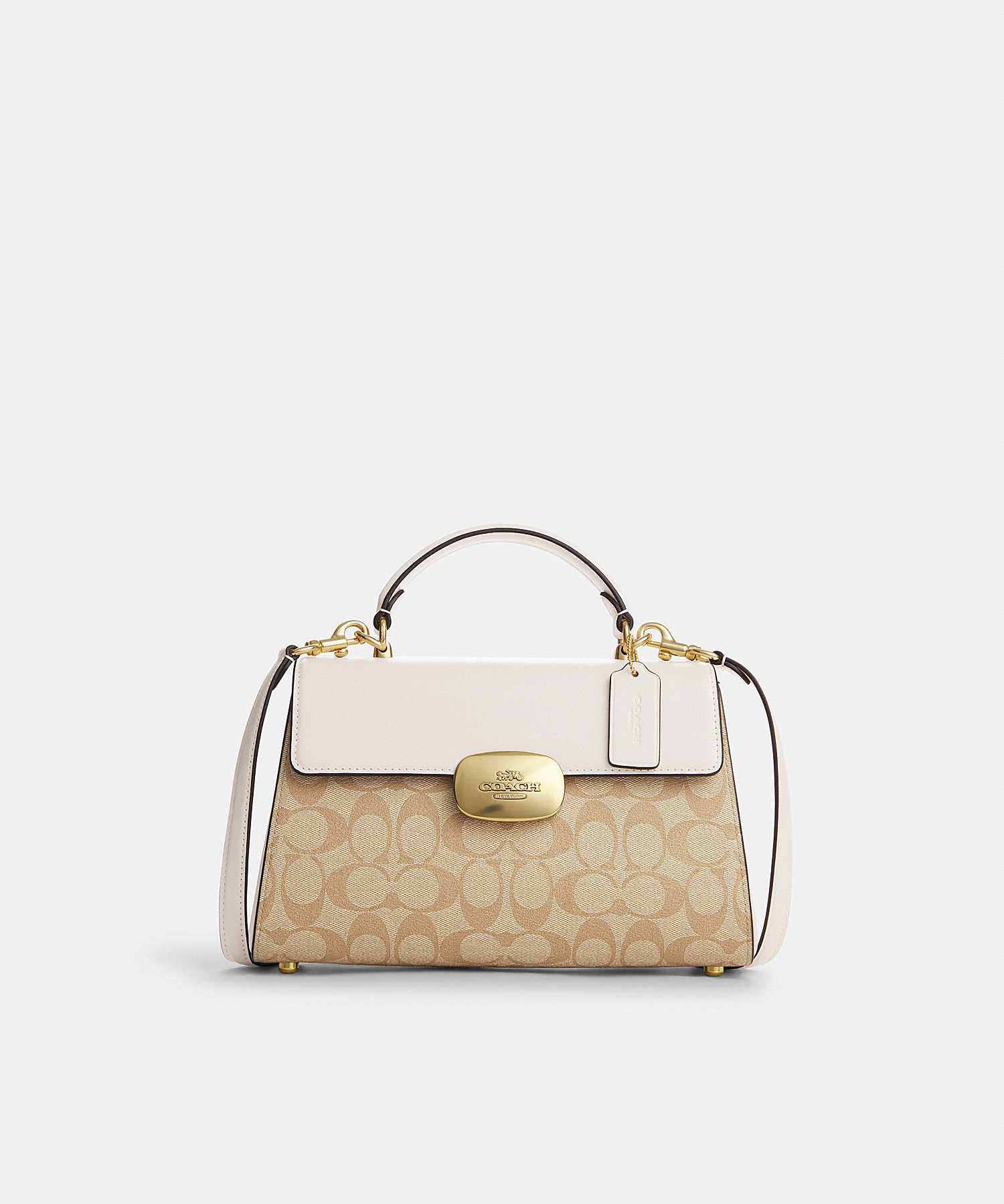 COACH ELIZA TOP HANDLE IN SIGNATURE CANVAS CP007 IMDQC | LINE SHOPPING