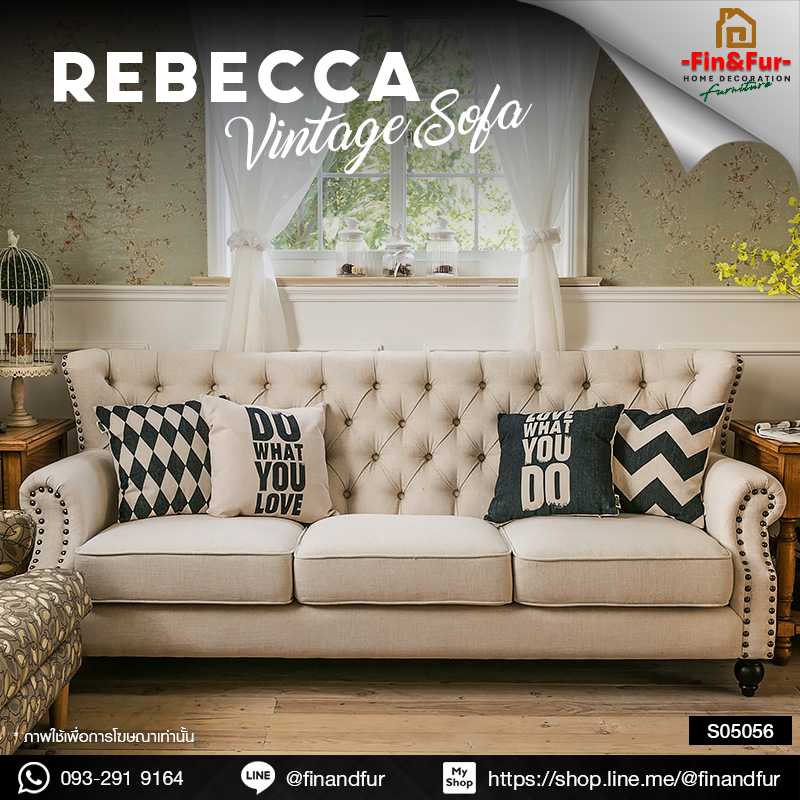 𝐑𝐞𝐛𝐞𝐜𝐜𝐚 𝐕𝐢𝐧𝐭𝐚𝐠𝐞 𝐒𝐨𝐟𝐚 #S05056 | LINE SHOPPING