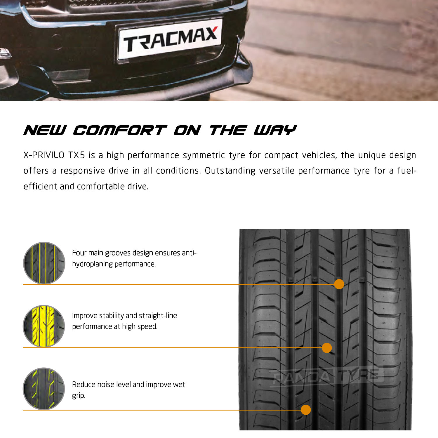 TRACMAX 205/55R16 ยางรถยนต์ขอบ16 รุ่น TX5 x 1 เส้น (ยางใหม่ผลิตปี 2024) | LINE SHOPPING
