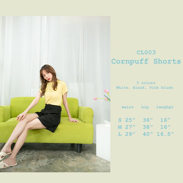 [defect] CL003 Cornpuff short สีขาว Size S | LINE SHOPPING