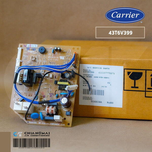 43T6V399 แผงวงจรแอร์ TOSHIBA แผงบอร์ดแอร์โตชิบ้า บอร์ดคอยล์เย็น รุ่น ...