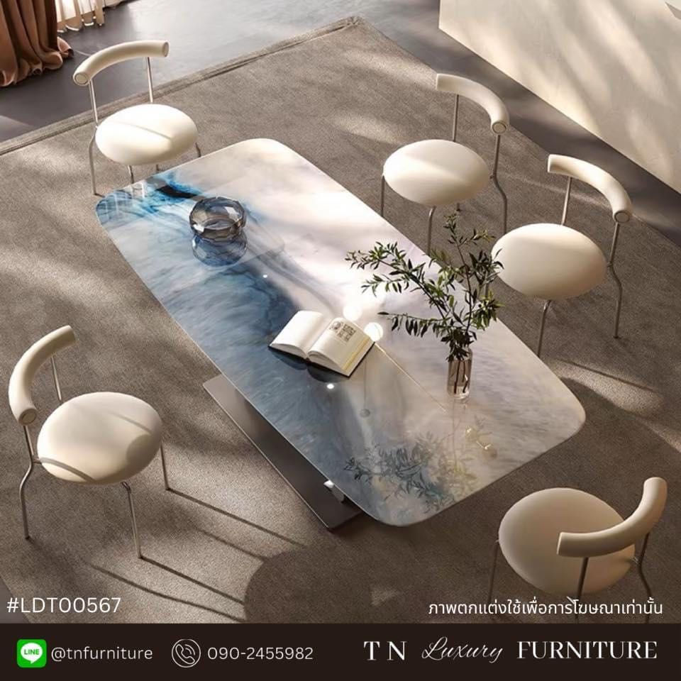 ROBIN slate top dining table | LINE SHOPPING