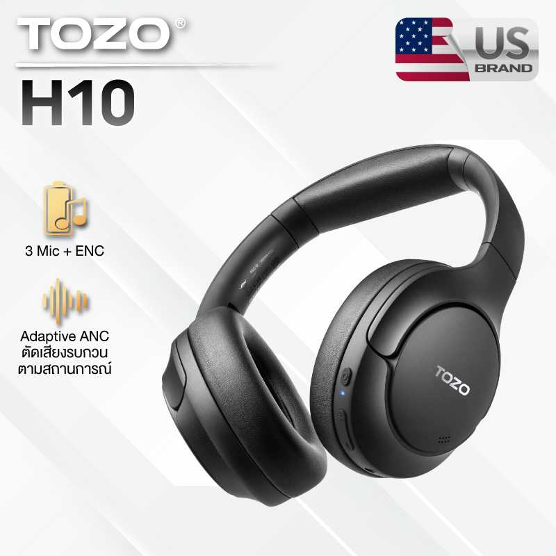 TOZO H10 หูฟัง Headphone มี Adaptive Hybrid ANCตัดเสียงเงียบขณะฟังเพลง ...