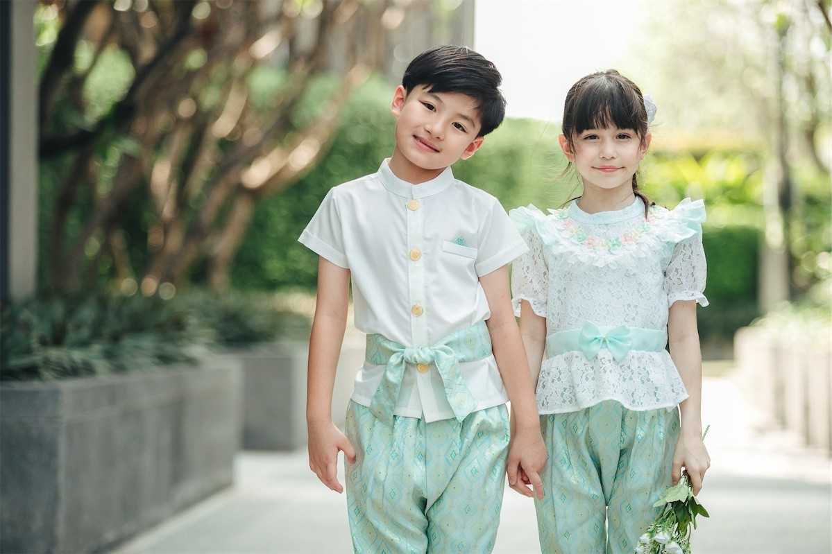 Thai Outfits Girl ชุดไทยเด็กหญิง ลูกไม้ - TG2417 - มิ้นท์ - 2Pcs. Set (Size: 3/6M-7/8Y) | LINE ...