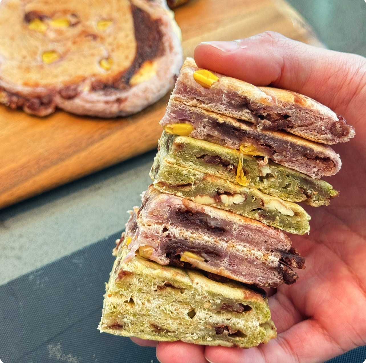 Boli Boli Walnut & Taro Bagel เบเกิลนุ่มยืด รสวอลนัตและเผือก (เจ วีแกน ...