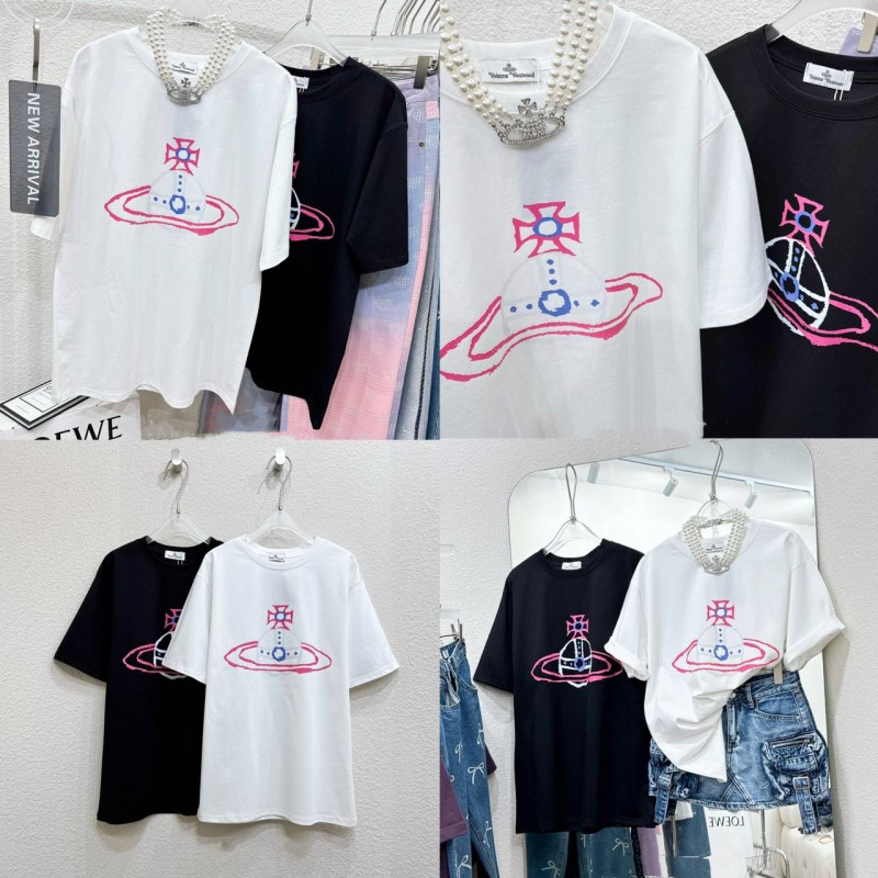 เสื้อยืดทรงโอเวอร์ไซส์ VV Pink Aura Tee | LINE SHOPPING