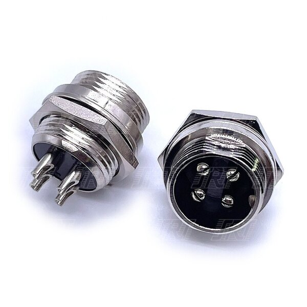 ปลั๊ก,แจ๊คเหล็ก 4P ต่อกลาง/ติดแท่นขันน็อต | PJ4F |PJ4MC | บรรจุภัณฑ์ 1 ...