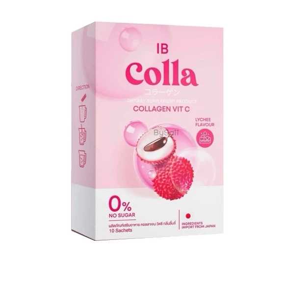 IB Colla Collagen Vit-C ไอบี คอลล่า คอลลาเจน วิตซี 1 กล่อง มี 10 ซอง ...