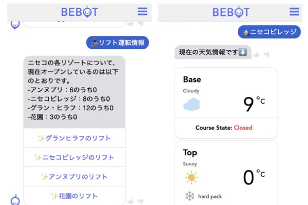 北海道ニセコにAIチャットボット「BEBOT」導入 DXの推進を支援（アスキー）